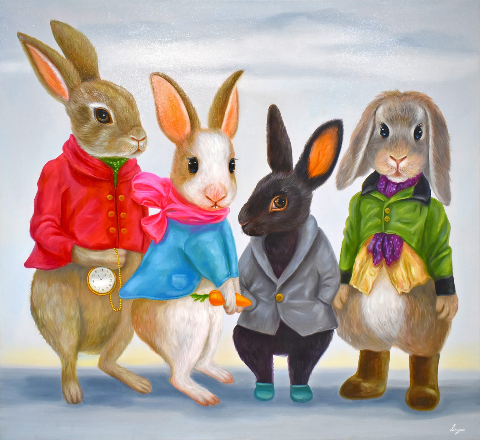 Dapper Rabbits - Sisterhood Squad ｜ Art WeMe Contemporary Gallery
