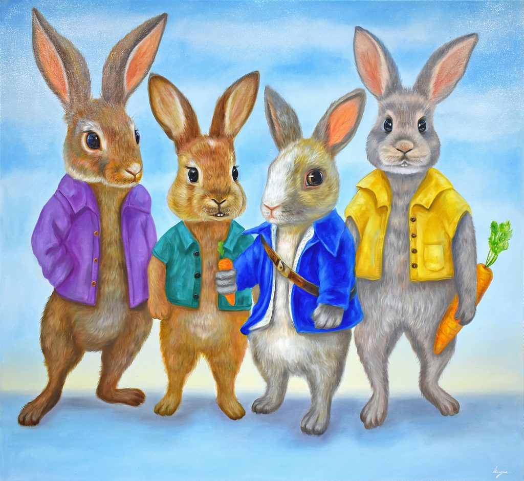 Dapper Rabbits - Band of Brothers ｜ Art WeMe Contemporary Gallery
